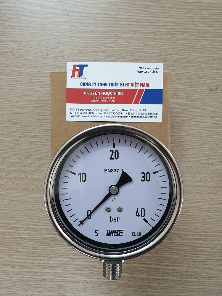 Đồng hồ áp suất Wise Model P252- Vật liệu inox toàn bộ